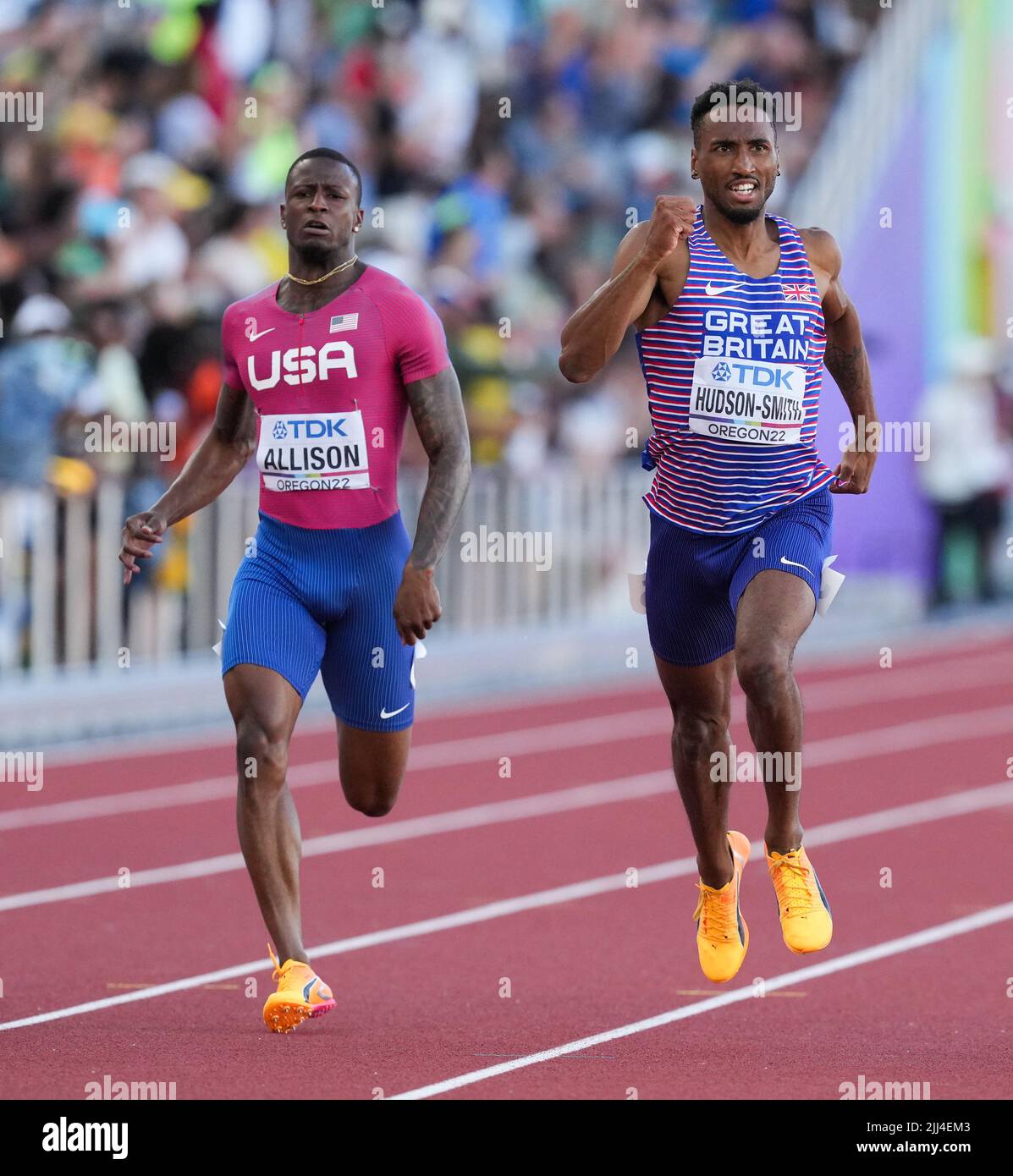 Great Britain's Matthew Hudson-Smith during the Men’s 400m Final on day ...