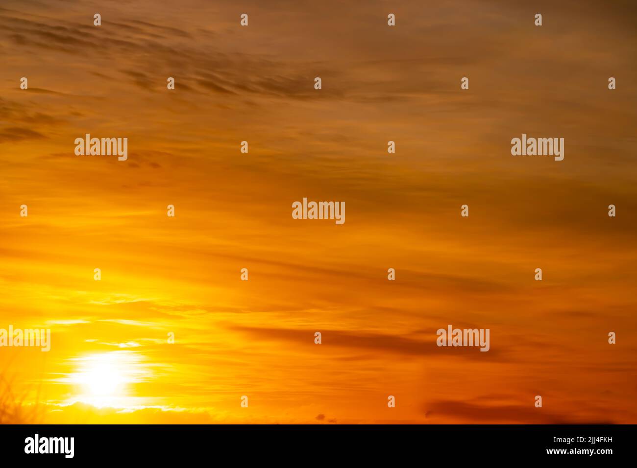 Sunrise through ethereal light cloud in sky for mystical or background ...