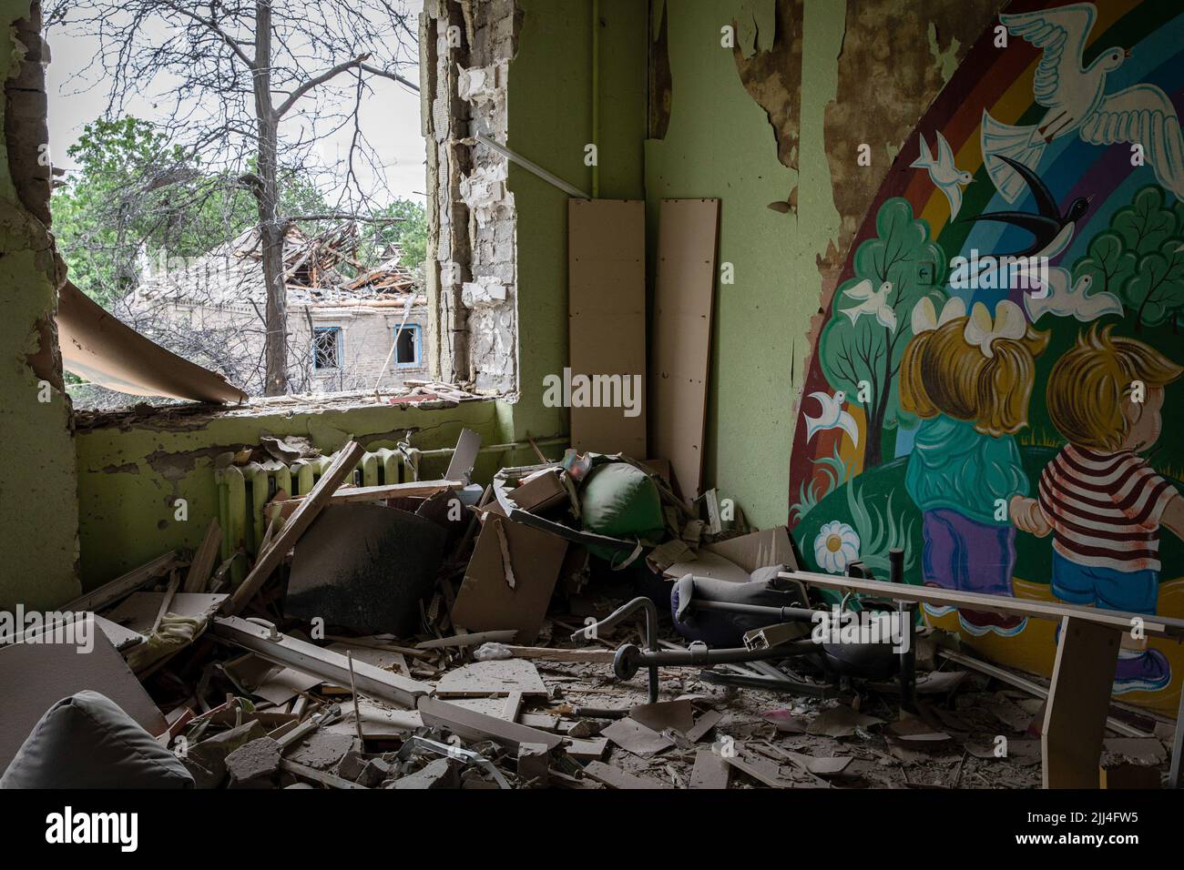Classroom destruction destroyed hi-res stock photography and images - Alamy