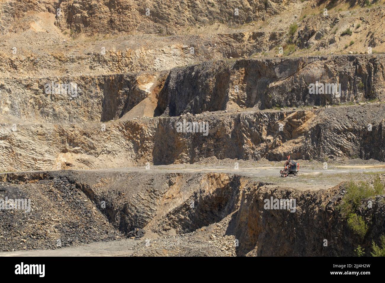 Stone and slate quarry. Forest quarry Brno, Czech Republic Stock Photo ...