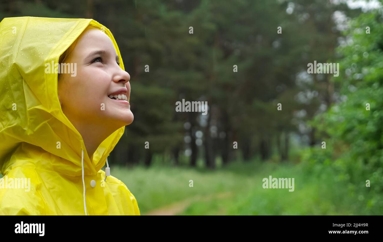 Cheerful wet teen girl hi-res stock photography and images - Alamy