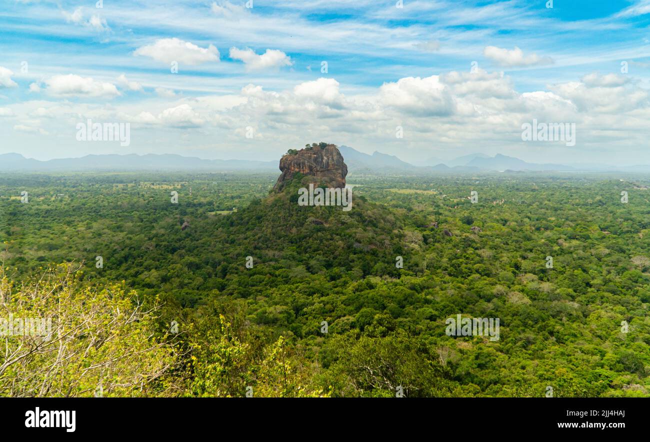 The Lion Rock in Sigiriya, a famous tourist attraction in Sri Lanka ...