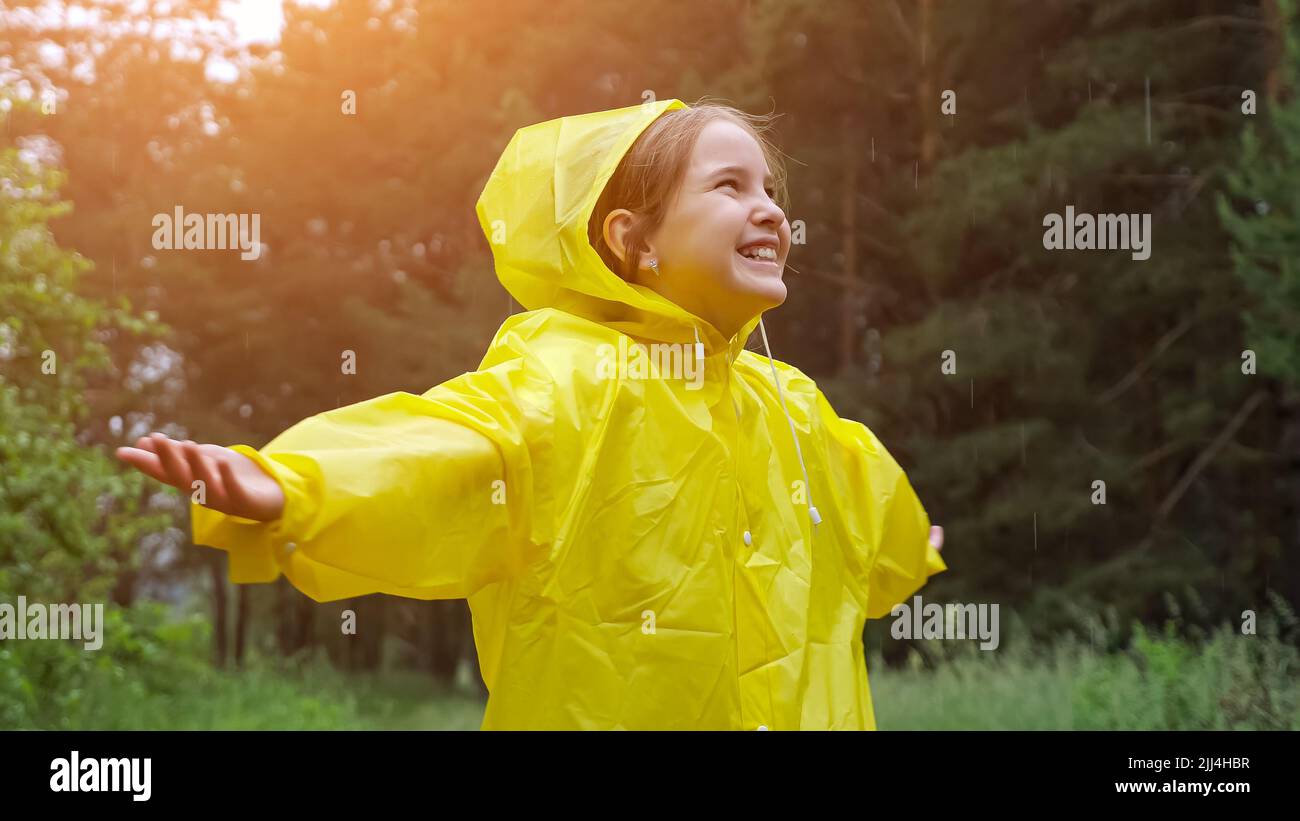 Cheerful wet teen girl hi-res stock photography and images - Alamy