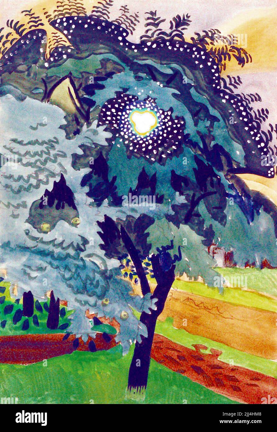 Charles Burchfield - The Luminous Tree - 1917 Stock Photo - Alamy