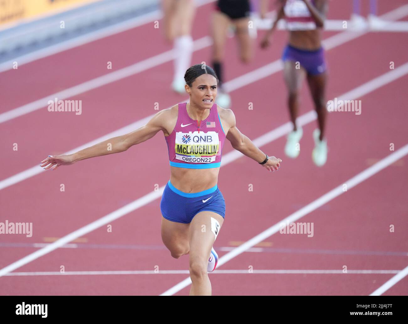Eugene, USA. 22nd July, 2022. Sydney McLaughlin of the United States ...