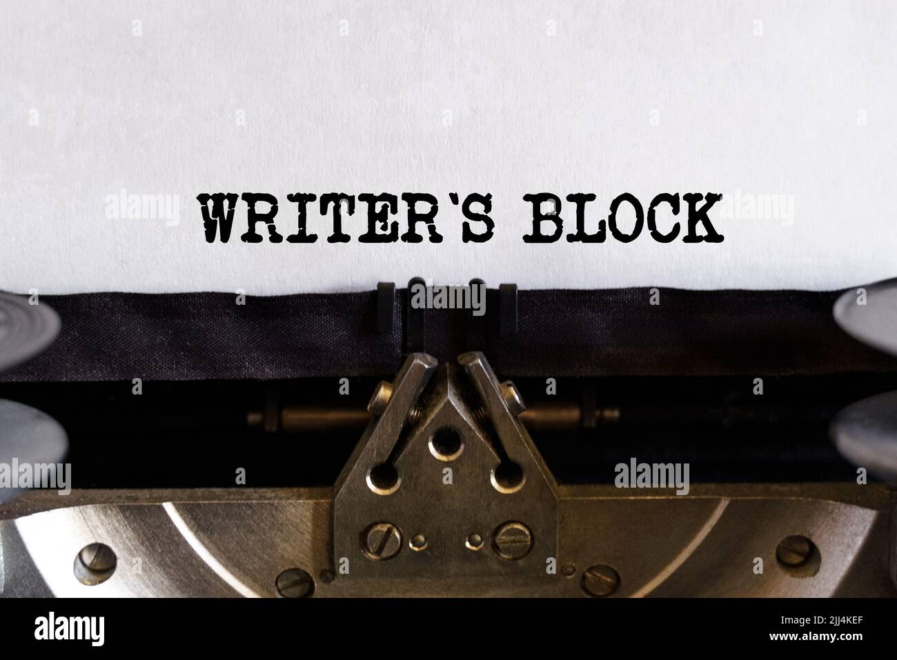 Vintage typewriter with printed text -WRITERS BLOCK Stock Photo - Alamy