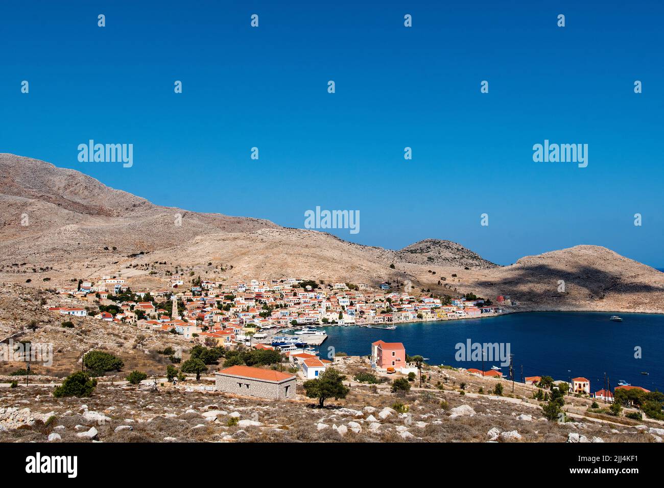 Chalki (Halki) island in the Dodecanese archipelago Stock Photo - Alamy