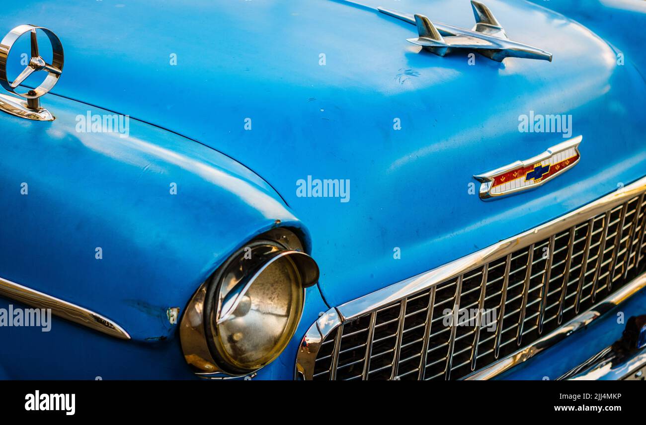 Classic American car used as private taxi in Havana, Cuba, 2022 Stock Photo - Alamy