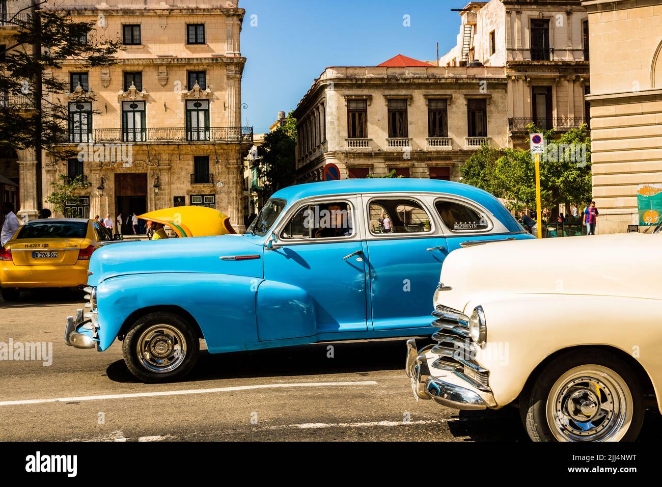 Classic American car used as private taxi in Havana, Cuba, 2022 Stock Photo - Alamy