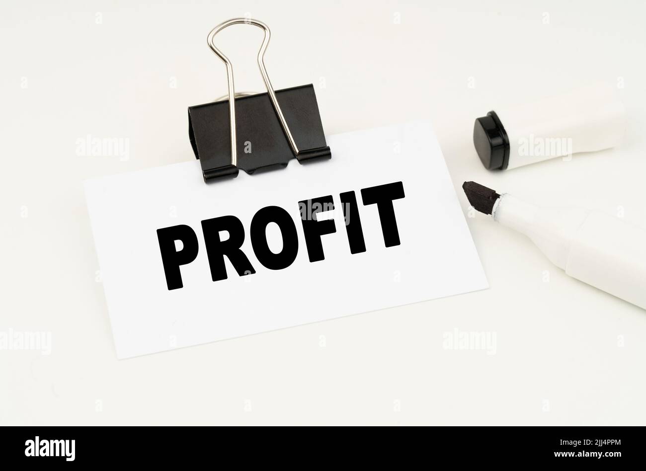 Finance and business concept. On a white background is a marker and a ...