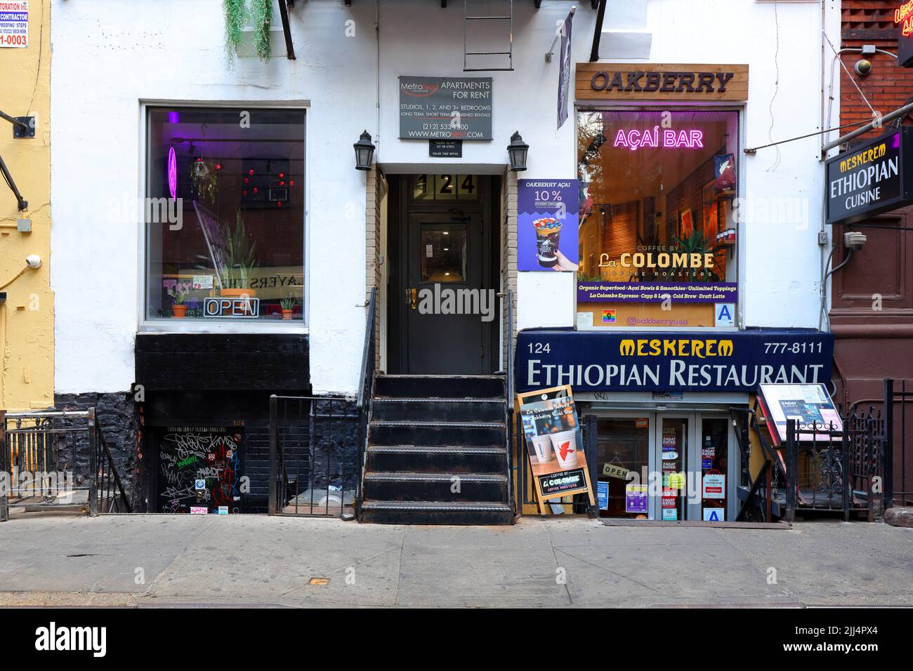 Meskerem, 124 Old Rabbit Club, Cafe Tola, Oakberry, 124 MacDougal St ...