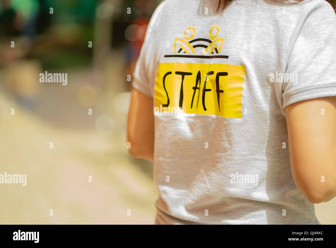 staff member taking up her job Stock Photo - Alamy