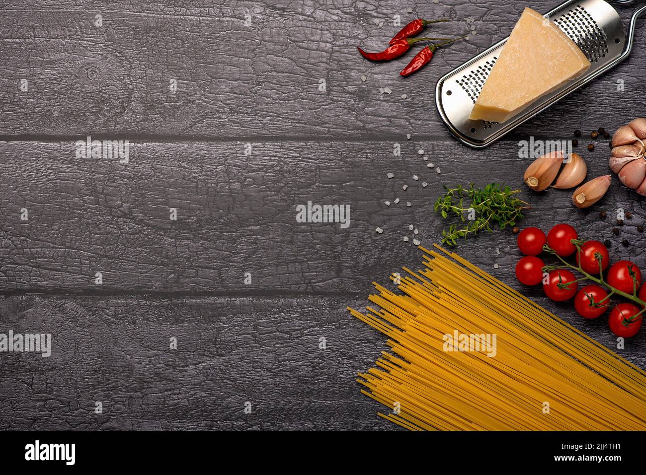 Blank photography of spaghetti, tomato, pasta, garlic, ingredient ...