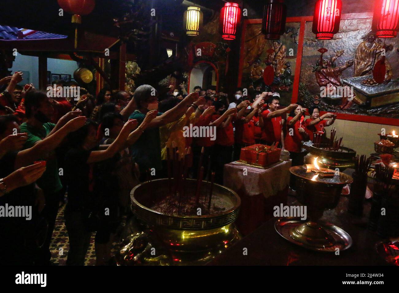 A ritual during the Sejit Celebration of YM Kongco Kwan Kong at ...