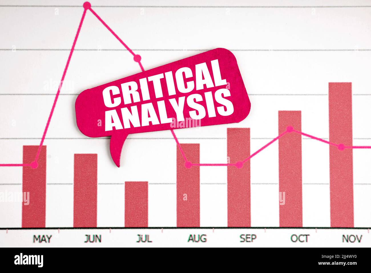 Economy and business concept. On the reporting chart there is a plate ...