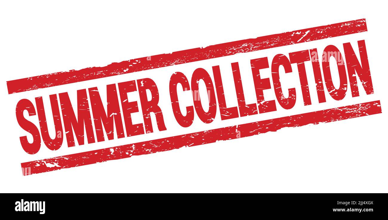 SUMMER COLLECTION text written on red rectangle stamp sign Stock Photo ...