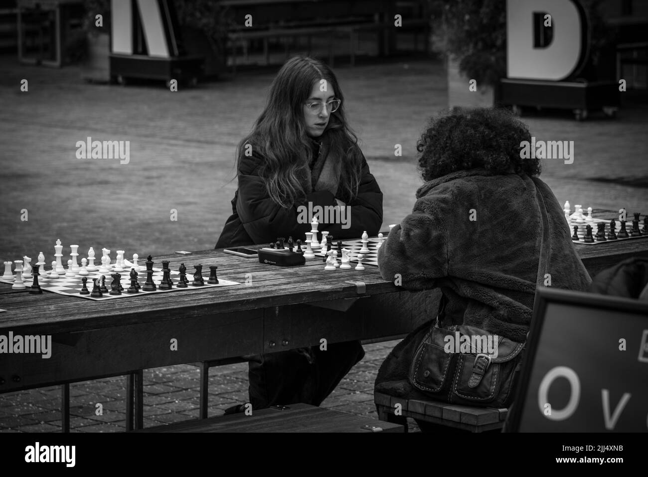 Rook chess piece on board Black and White Stock Photos & Images - Alamy