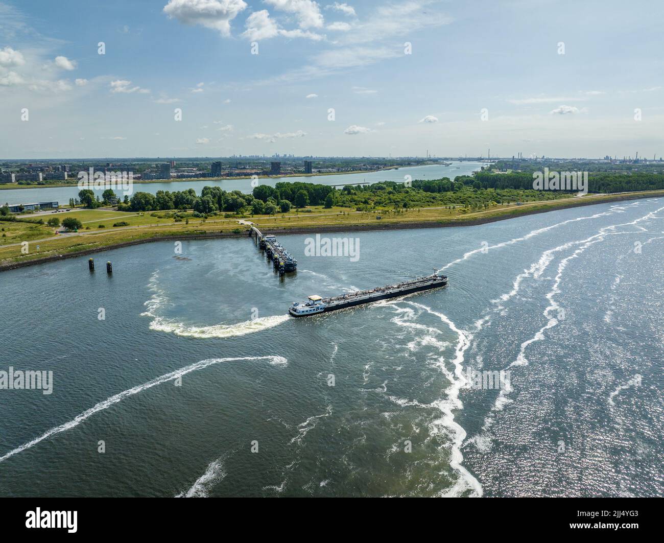Liquid Cargo Tanker Ships in Rotterdam Stock Photo - Alamy