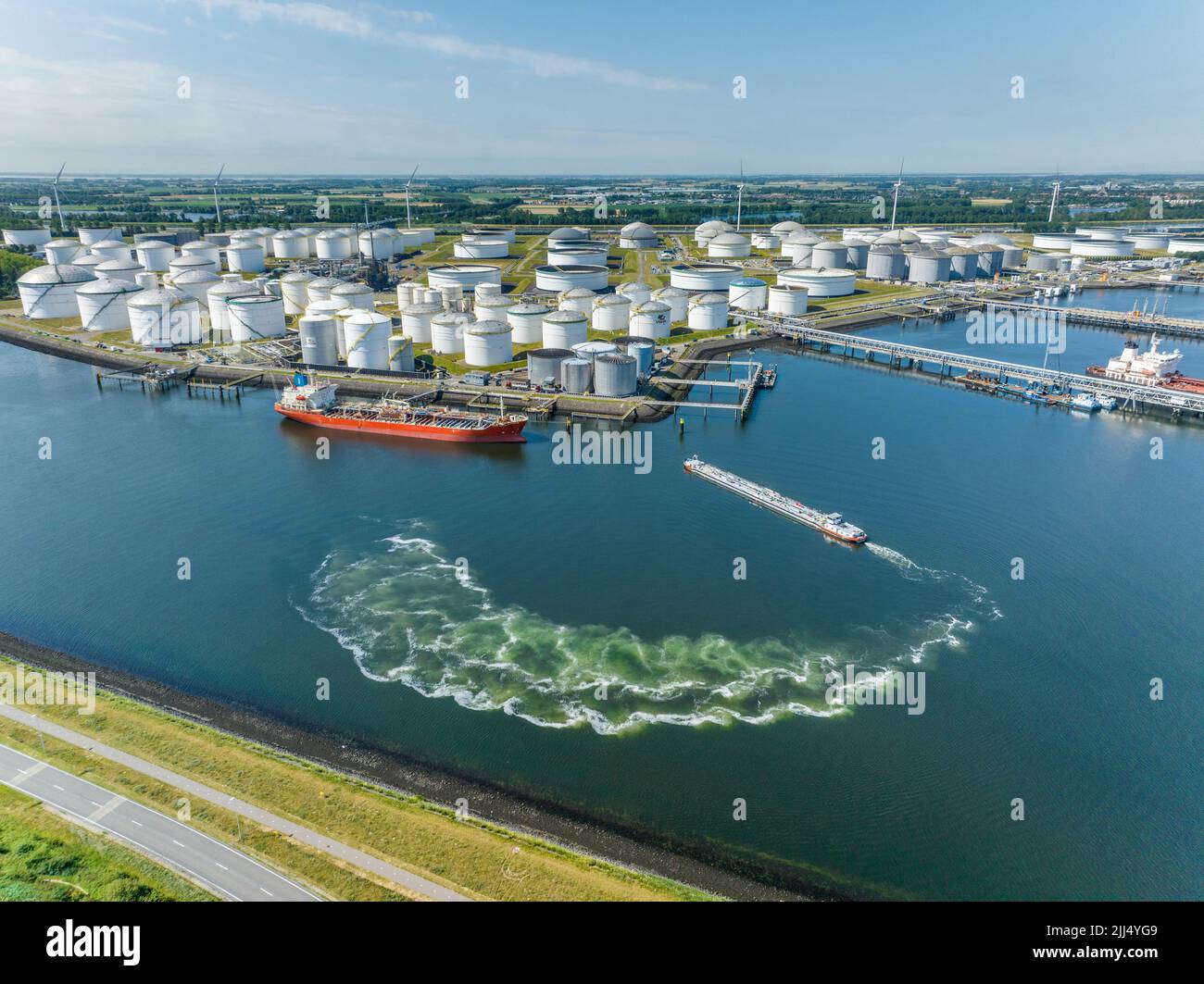 Liquid Cargo Tanker Ships in Rotterdam Stock Photo - Alamy