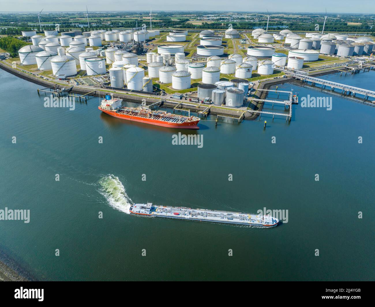 Liquid Cargo Tanker Ships in Rotterdam Stock Photo - Alamy