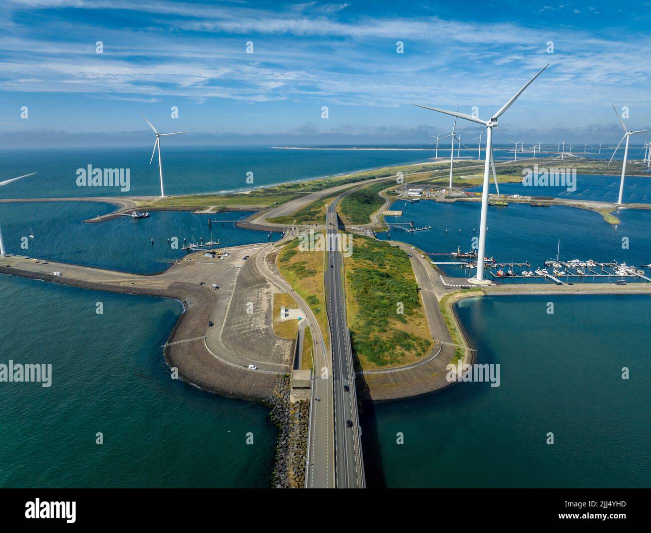 An Artificial Island in the Netherlands Neeltje Jans Aerial View Stock ...