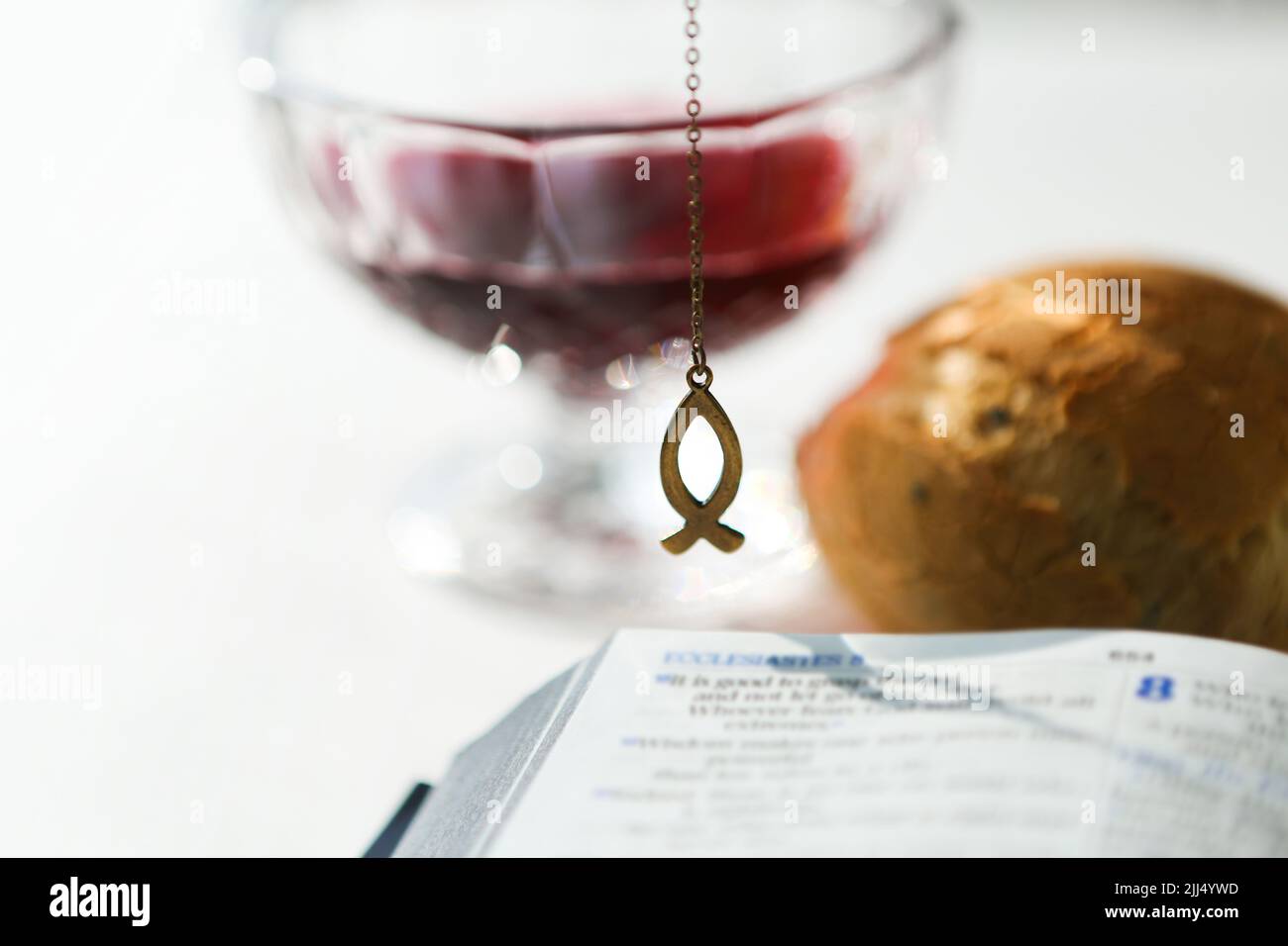 The Eucharist symbolizing the holy blood and flesh of Jesus Christ, the ...