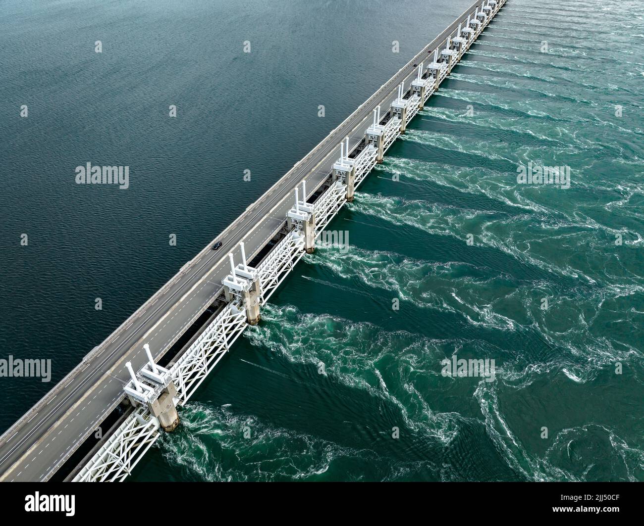 Storm Surge Barrier In the Netherlands Stock Photo - Alamy