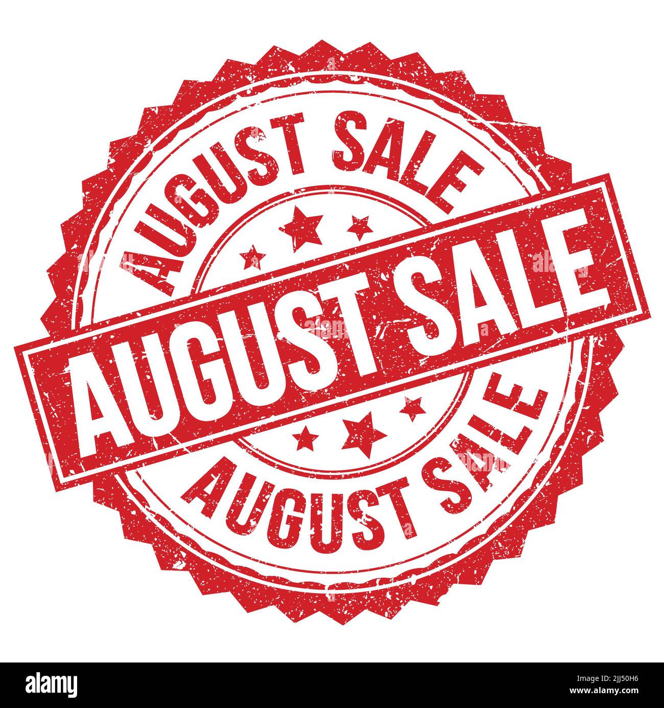 AUGUST SALE text written on red round stamp sign Stock Photo - Alamy