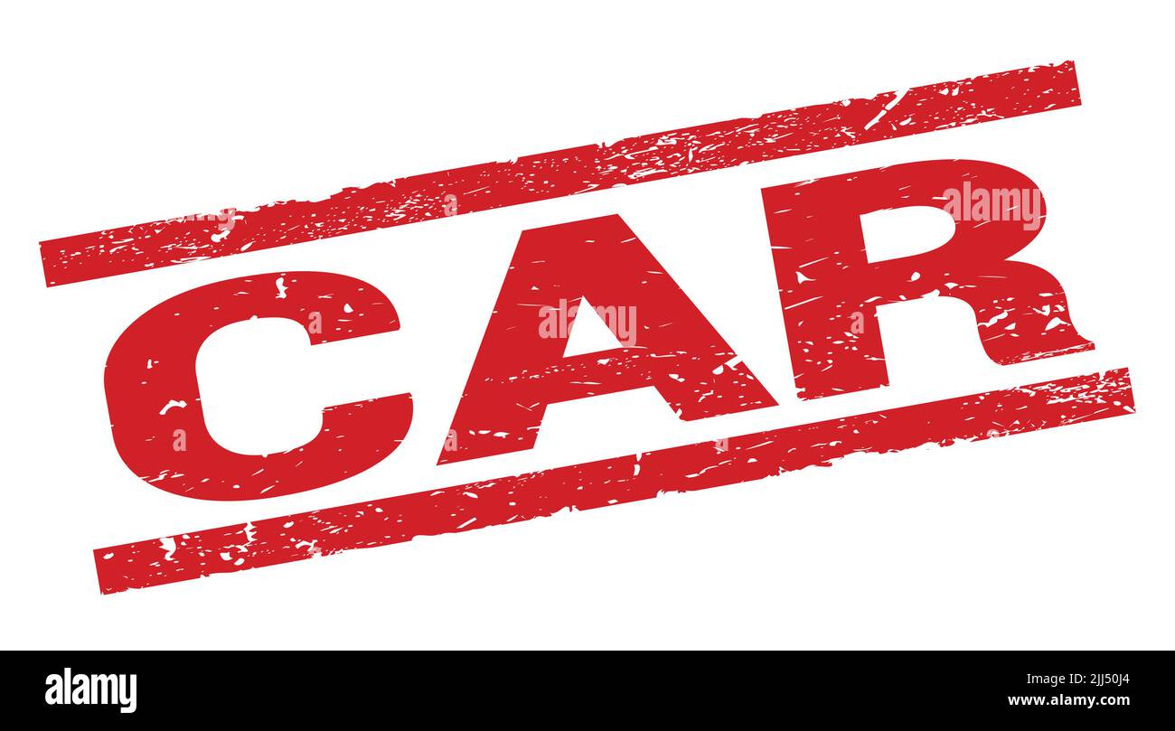 CAR text written on red rectangle stamp sign Stock Photo - Alamy