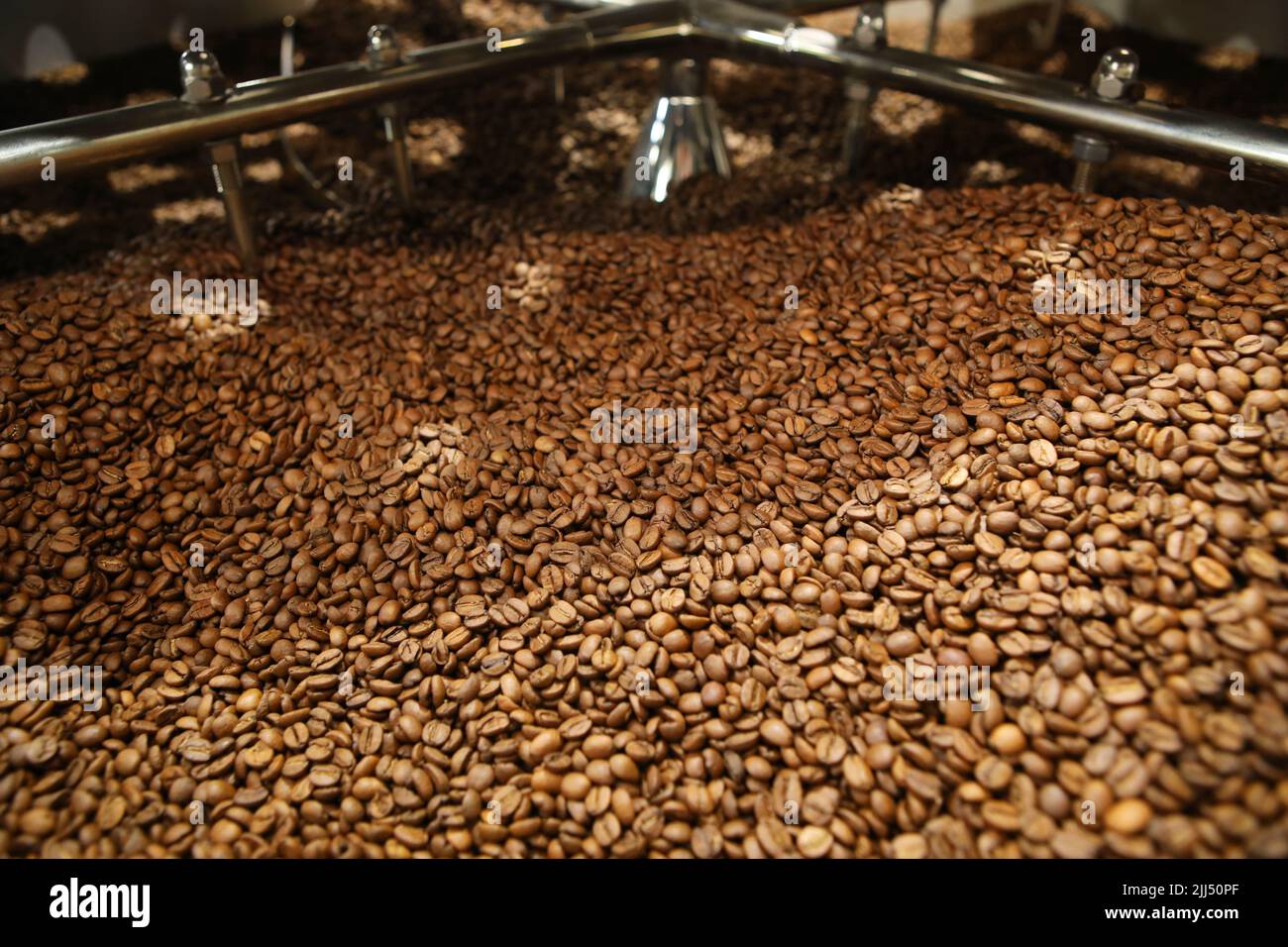 Innovative coffee roaster. The coffee is roasted using high technology ...