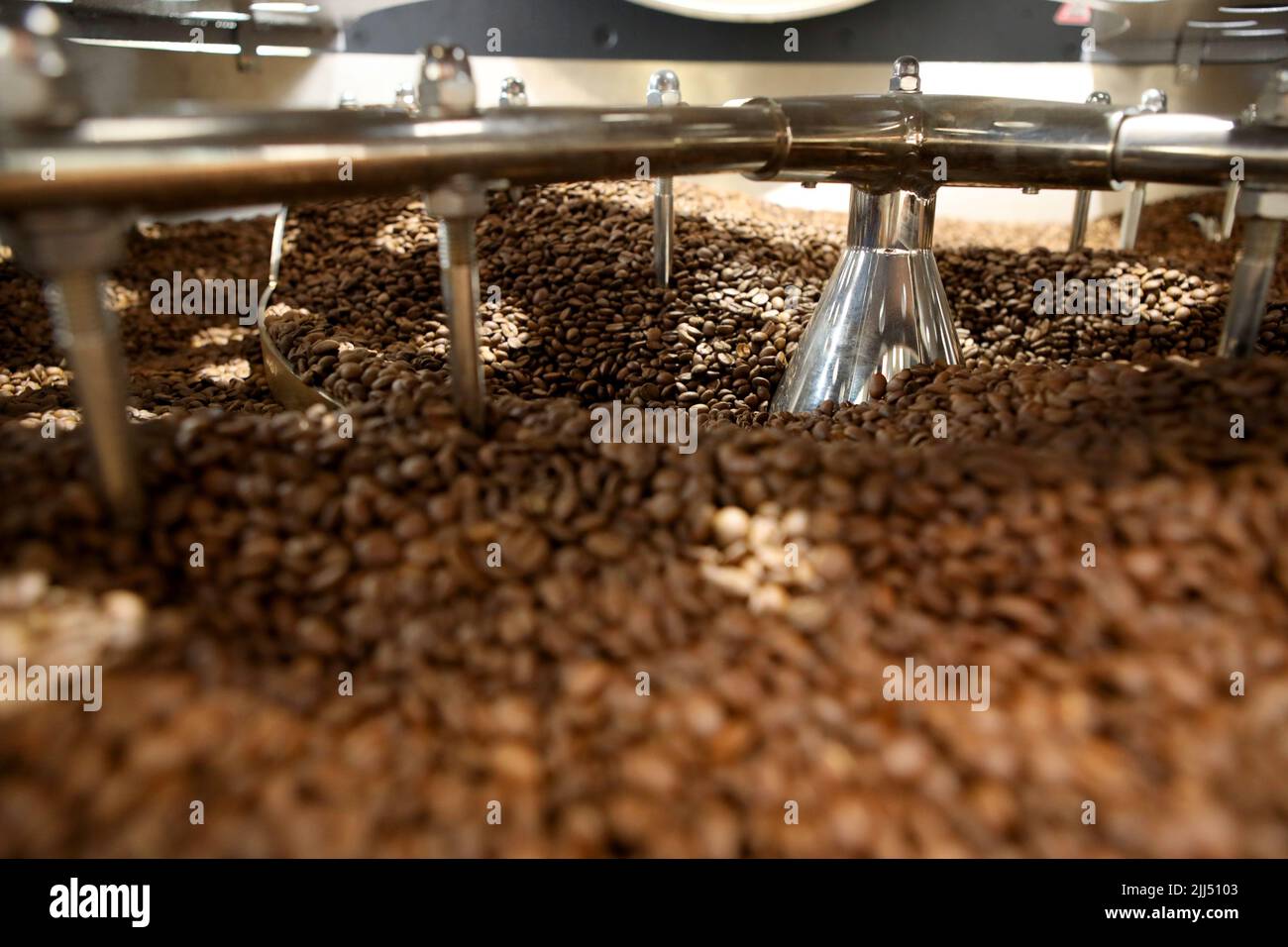 Innovative coffee roaster. The coffee is roasted using high technology ...