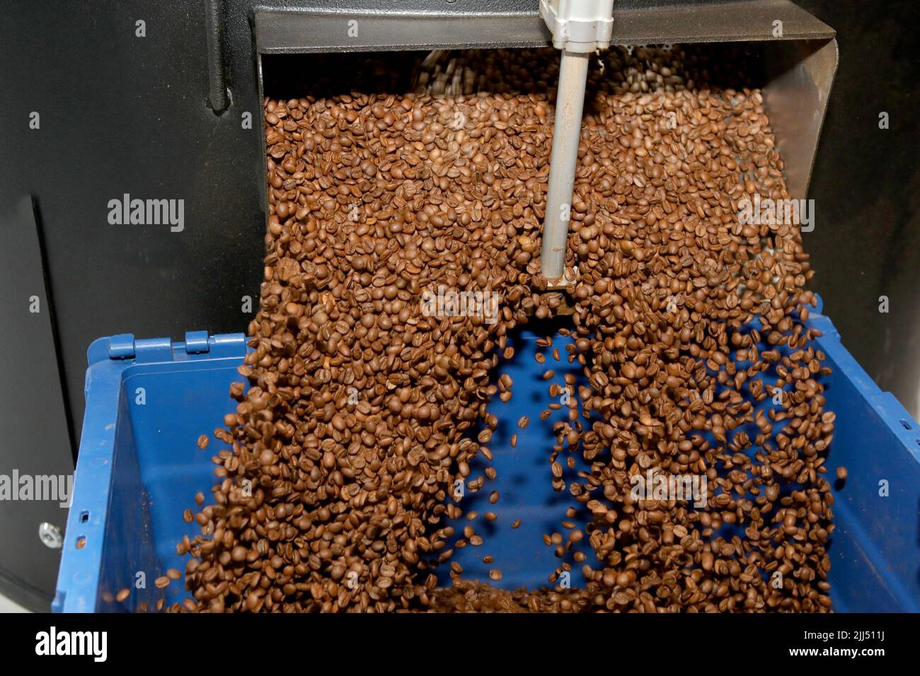 Innovative coffee roaster. The coffee is roasted using high technology ...