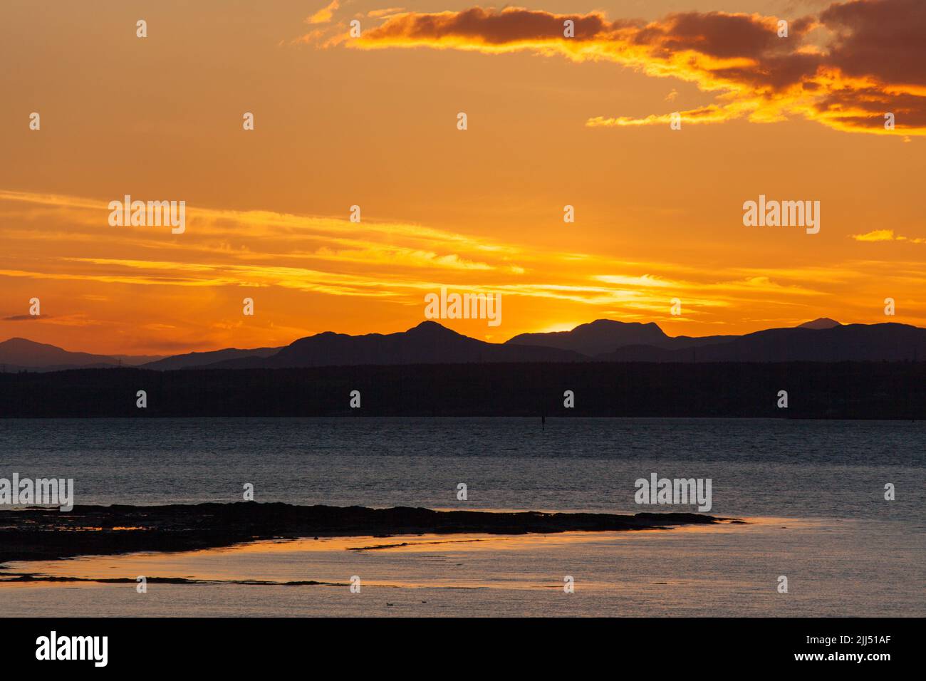 Village of, Blackness, Scotland. The Firth of Forth with the area of ...