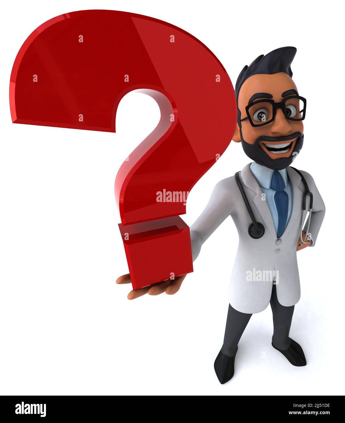 Fun 3D cartoon indian doctor Stock Photo - Alamy