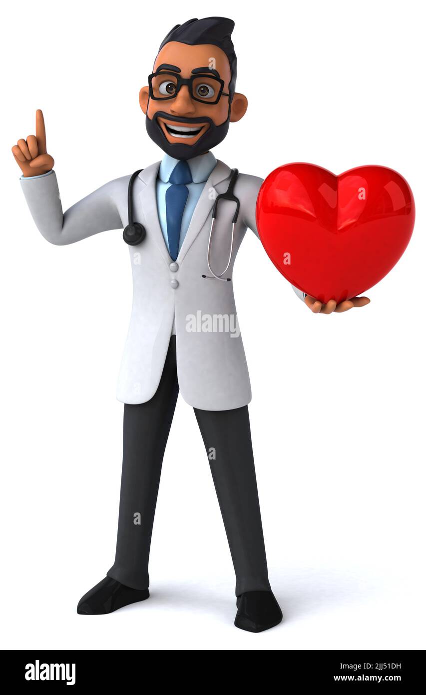 Fun 3D cartoon indian doctor Stock Photo - Alamy