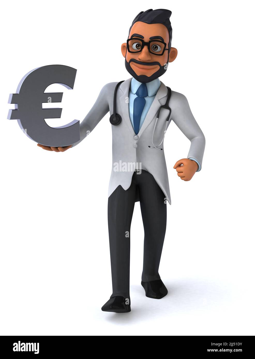 Fun 3D cartoon indian doctor Stock Photo - Alamy
