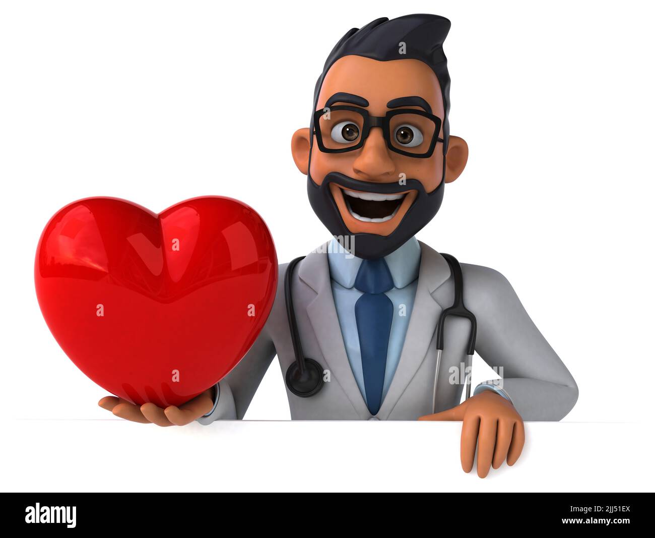 Fun 3D cartoon indian doctor Stock Photo - Alamy