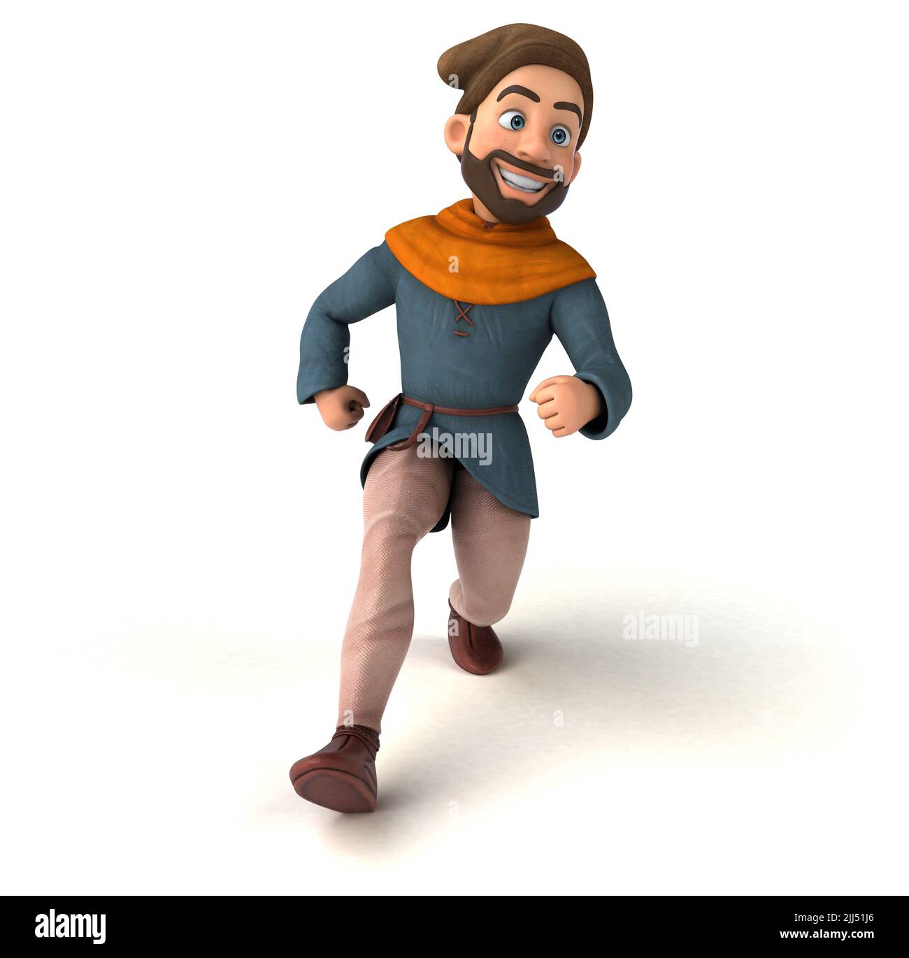 Fun 3D cartoon medieval man Stock Photo - Alamy