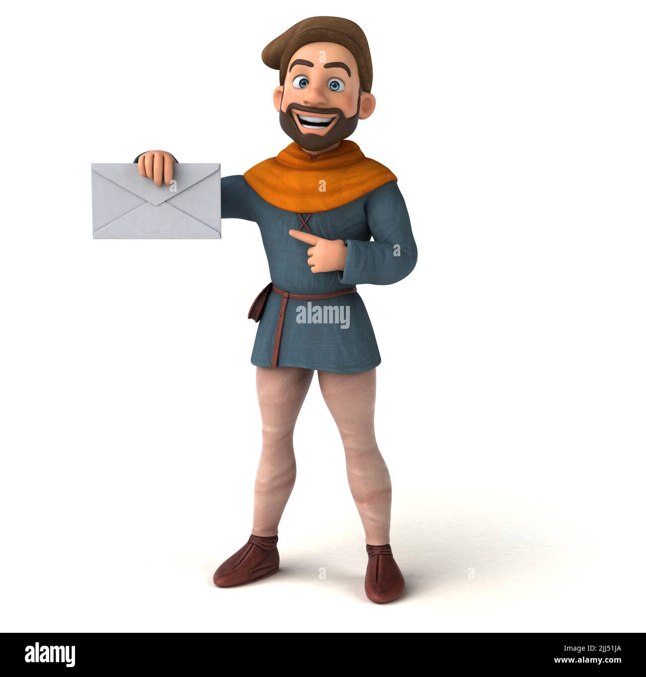 Fun 3D cartoon medieval man Stock Photo - Alamy