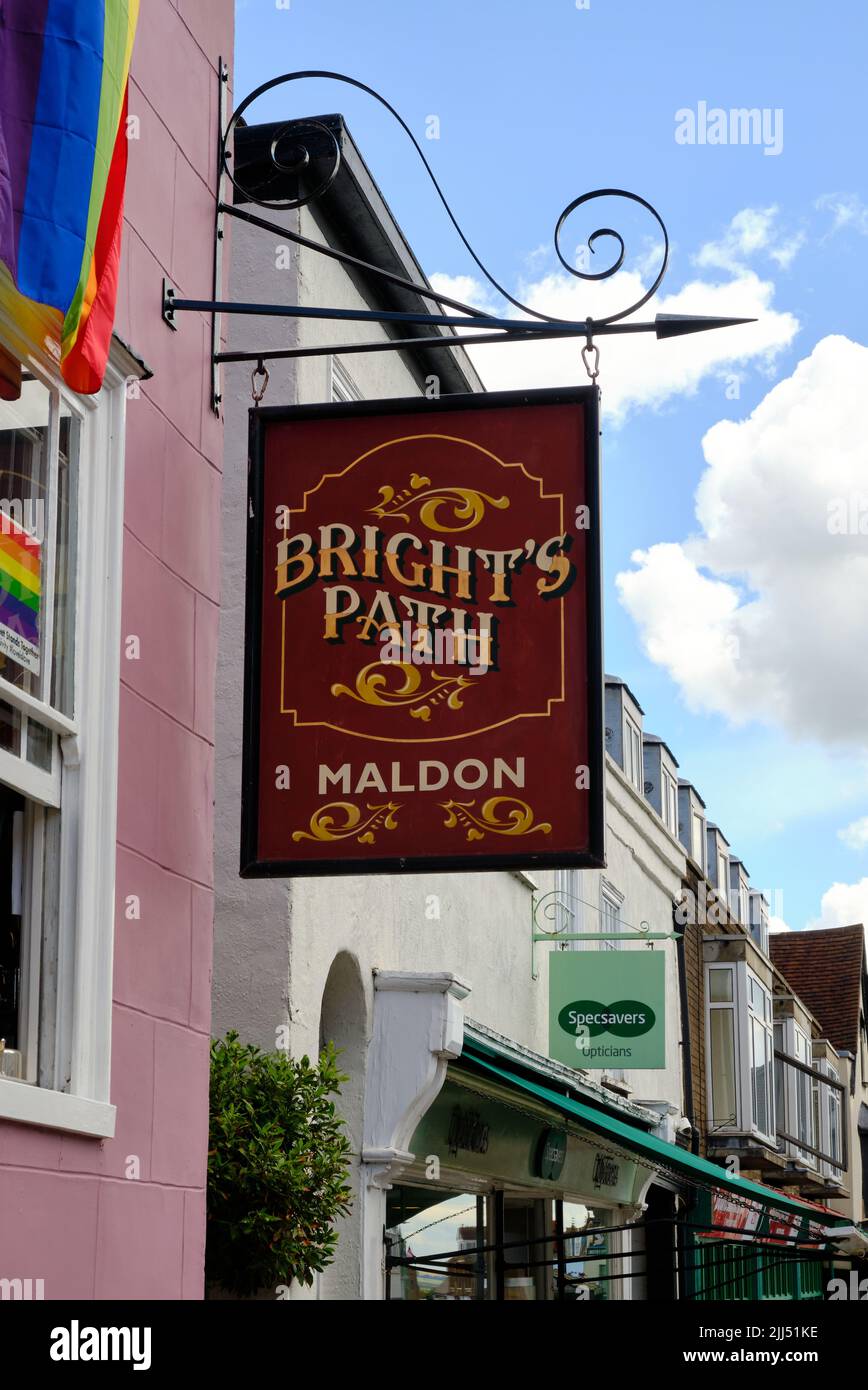 Bright's path sign Maldon Stock Photo - Alamy