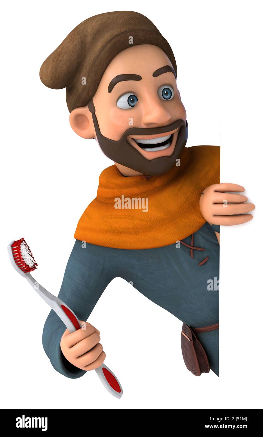 Fun 3D cartoon medieval man Stock Photo - Alamy
