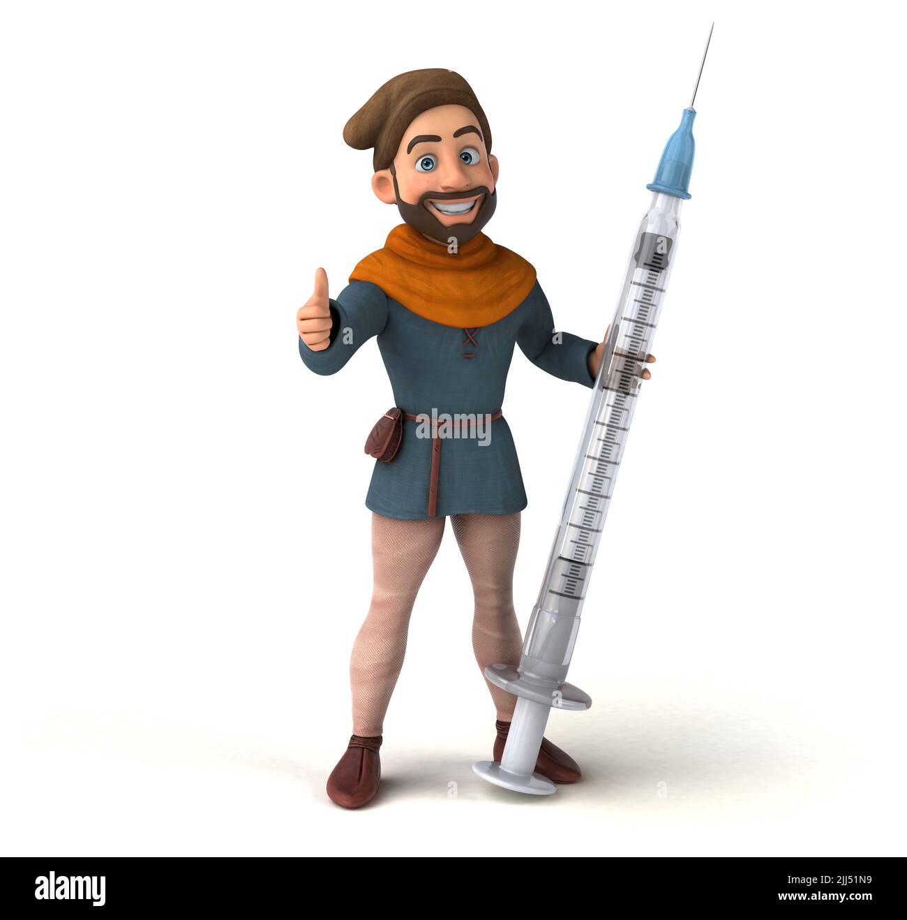 Fun 3D cartoon medieval man Stock Photo - Alamy