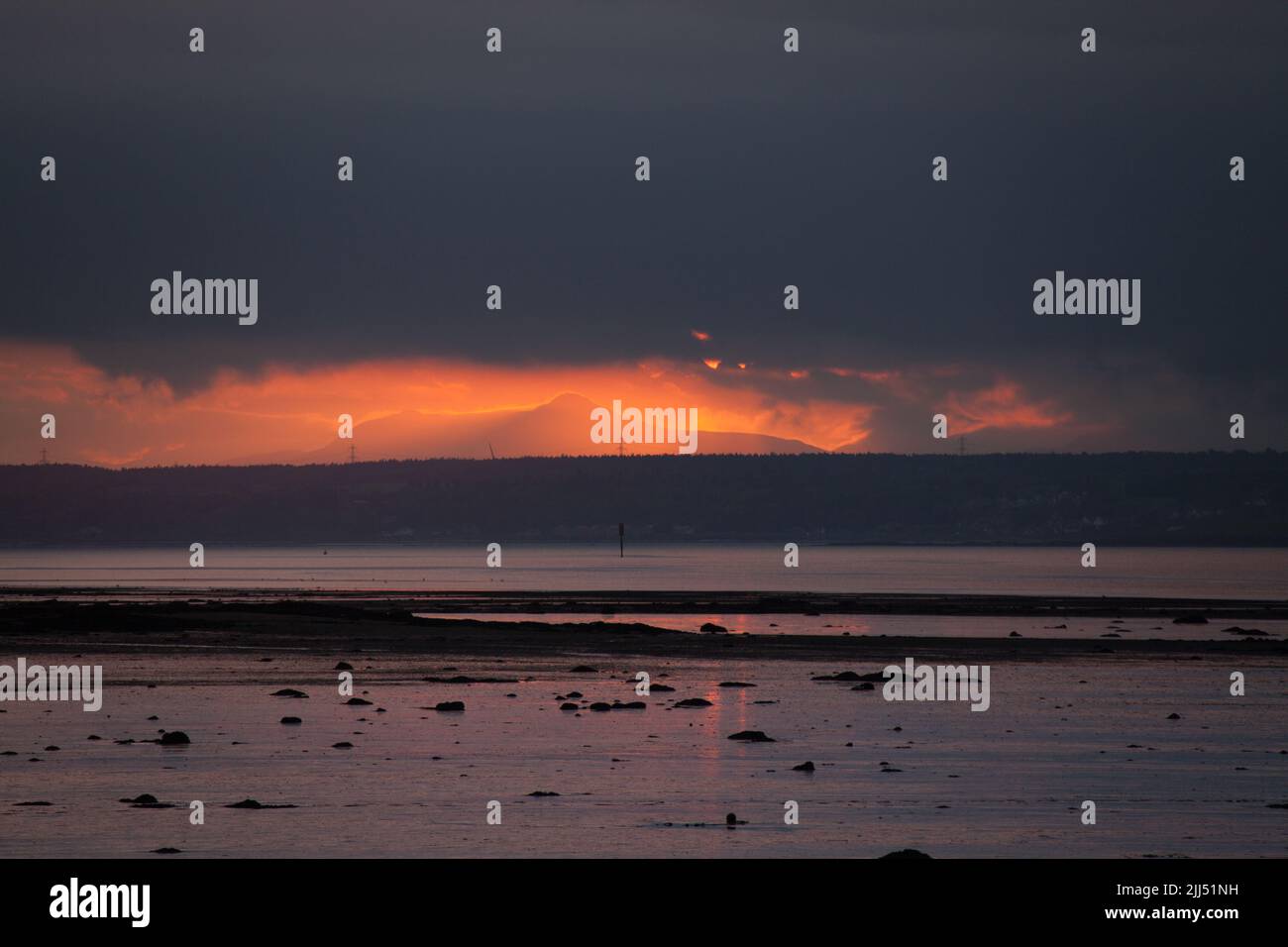 Village of, Blackness, Scotland. The Firth of Forth with the area of ...
