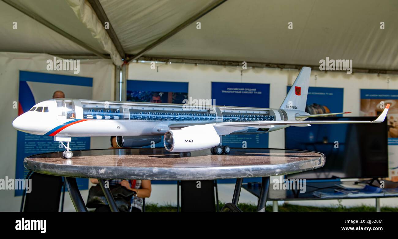 August 30, 2019, Moscow region, Russia. A mock-up of the Russian medium ...