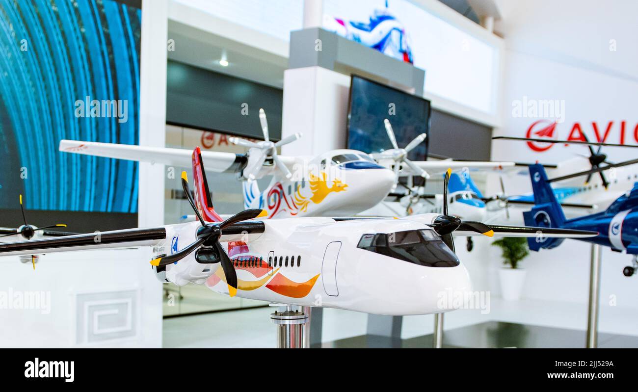 August 30, 2019, Moscow region, Russia. The layout of the Chinese twin ...