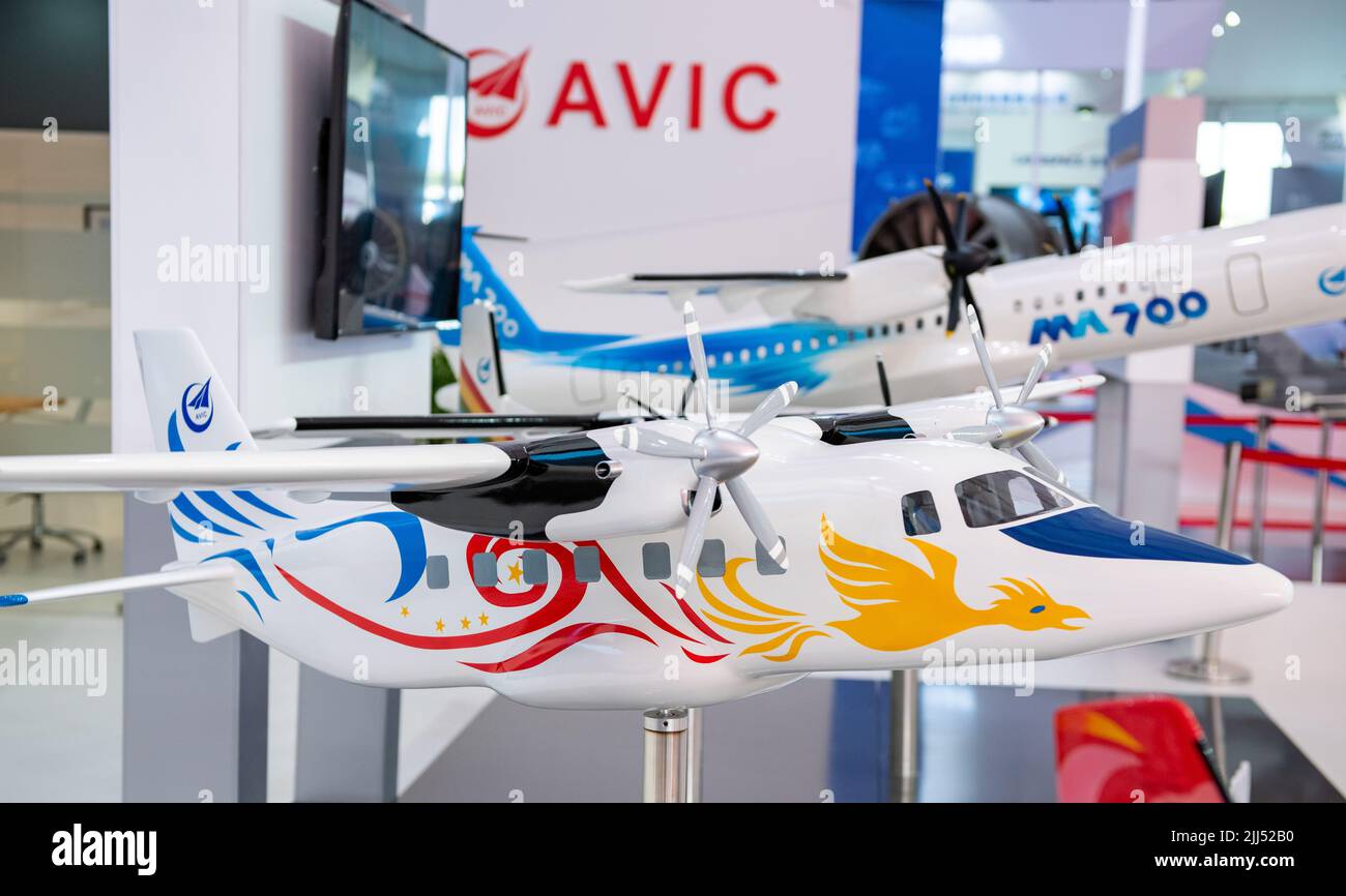 August 30, 2019, Moscow region, Russia. The layout of the Chinese twin ...