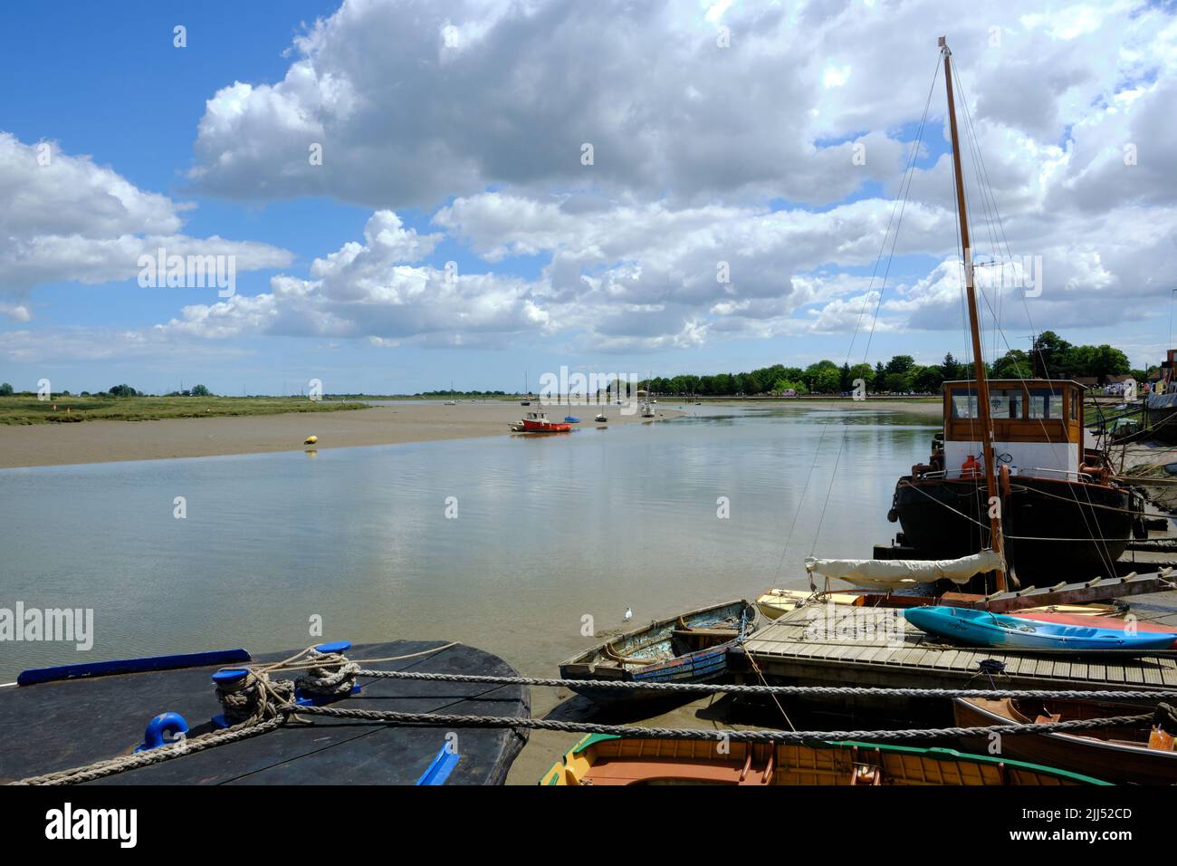 View lookin down the Blackwater estuary from Maldon Stock Photo - Alamy