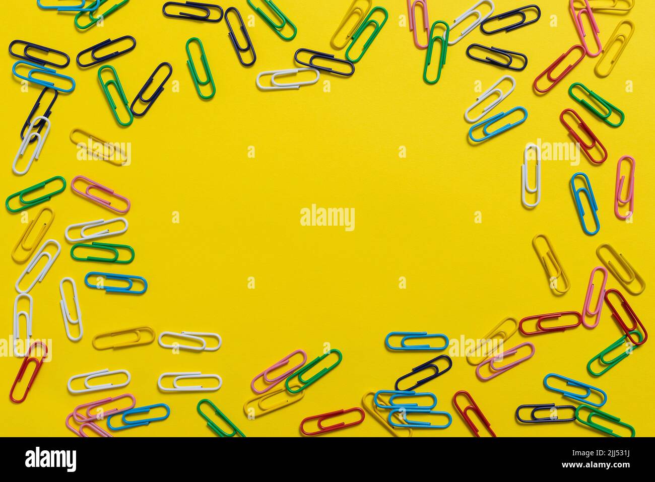 Colorful Paperclips Placed Around Important Information. Colored Clips ...