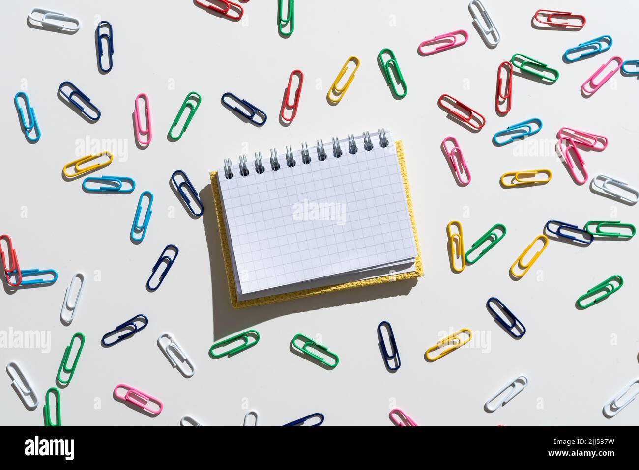 Important Message Written On Notebook With Colorful Paperclips Around ...