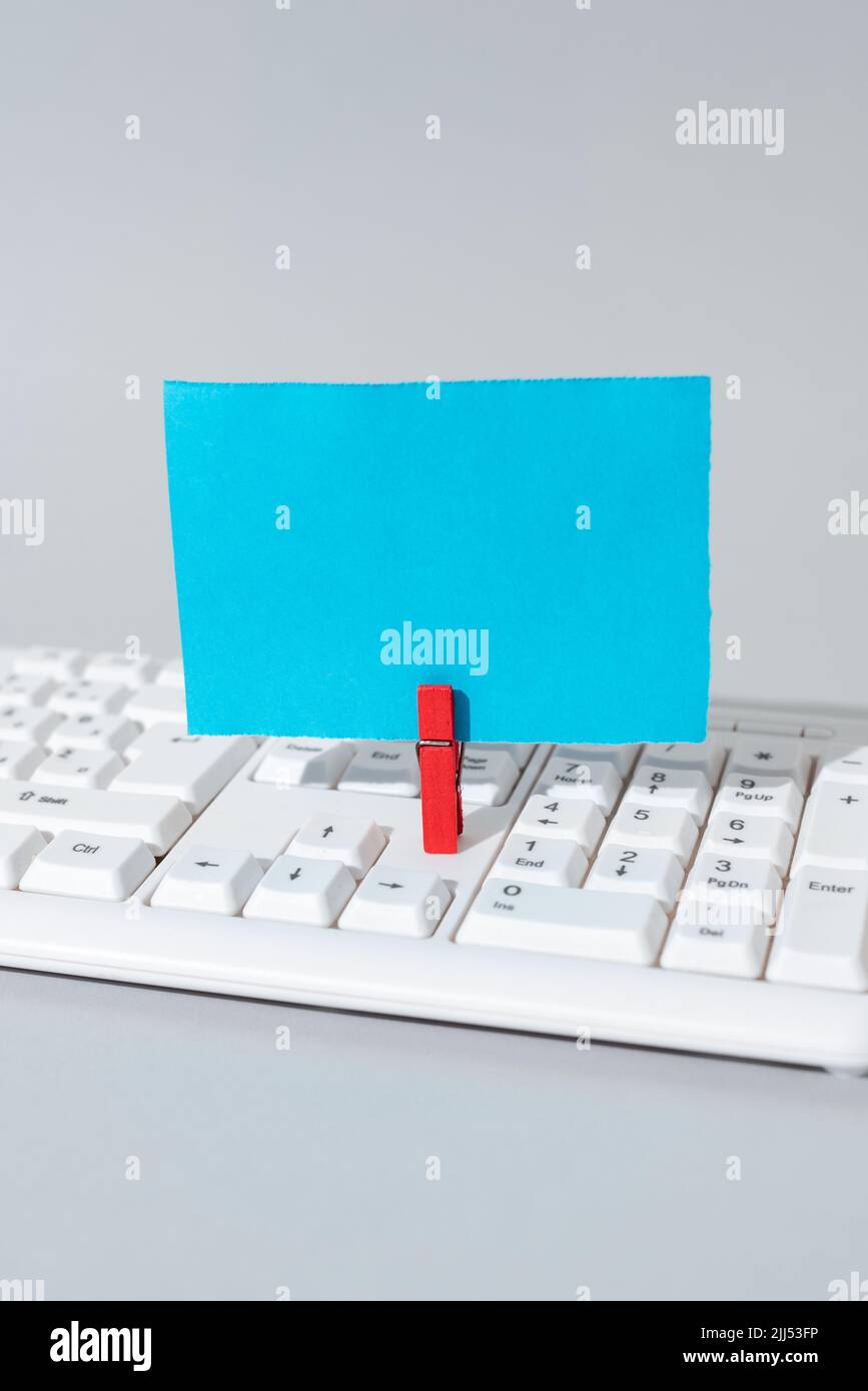 Important Message Presented On Piece Of Paper Clipped With Clip Above ...